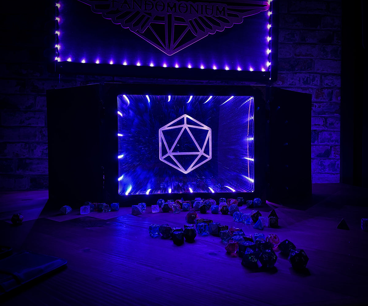 Infinity Mirror Dungeon Master Screen | LED light up DM Screen | TTRPG ...