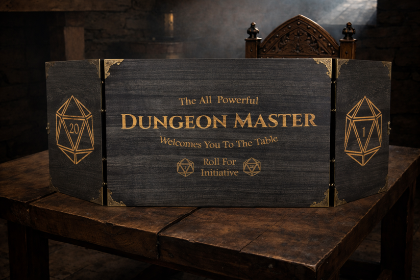 Wooden Dungeon Master Screen - All Powerful Dungeon Master - Fandomonium